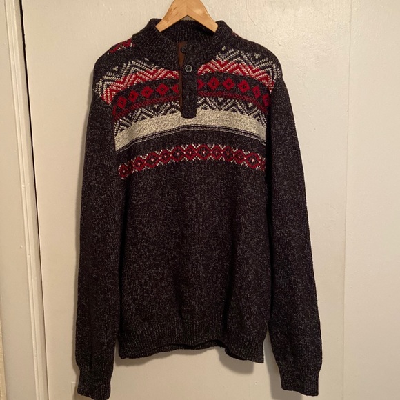 Chaps | Sweaters | Chaps Mens Fair Isle Button Collar Sweater Xl | Poshmark